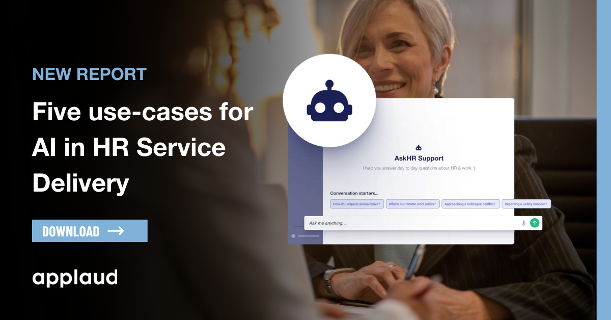 Whitepaper: Five use-cases for AI in HR Service Delivery